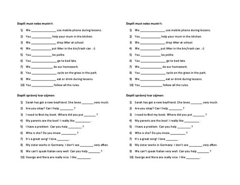 Ročník Must Object Pronouns Pdf