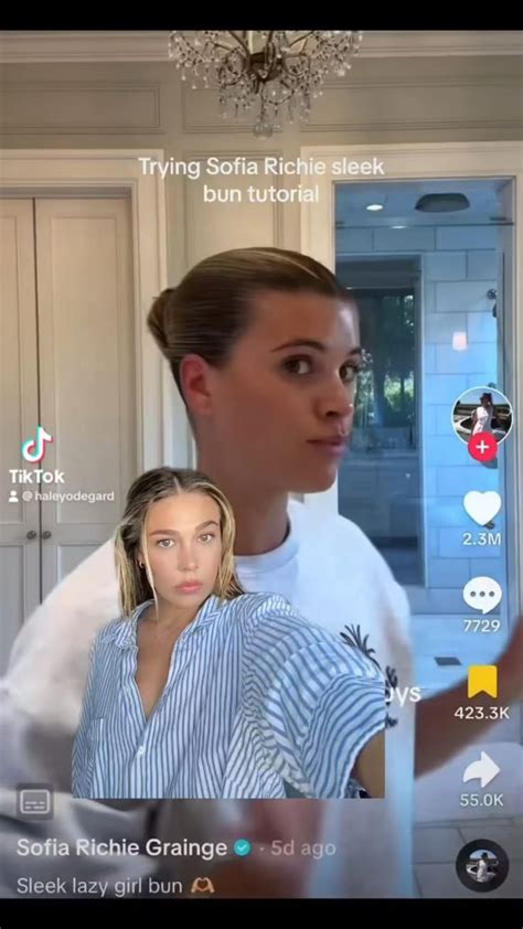 Sofia Richie Sleek Bun Hair Tutorial Kleren