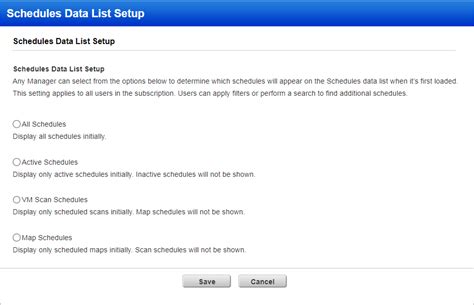 Scans Setup
