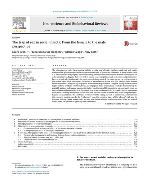 Neuroscience And Biobehavioral Reviews