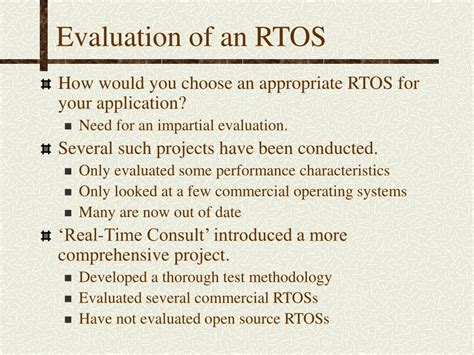ppt performance evaluation of real time operating systems powerpoint presentation id 4056589
