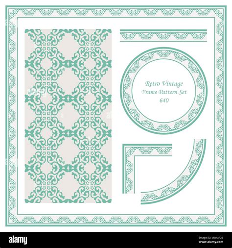 Vintage Border Retro Pattern Background And Frame Decoration Template Stock Vector Image Art