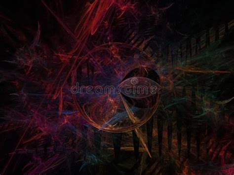 Abstract Fractal Digital Futuristic Design Render Texture Concept Chaos Style Magic Light Energy