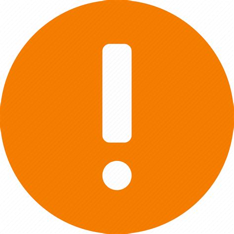 Alert Attention Caution Circle Danger Orange Warning Icon