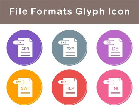 File Formats Vector Icon Set 21505504 Vector Art At Vecteezy