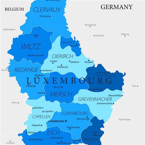 Luxembourg On Map Of Europe