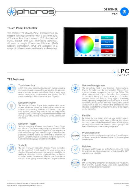 Tpc — Pharos Controls