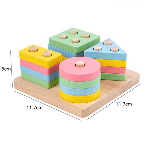 Wooden Toy Shape Sorting Montessori Inspired Early Learning Happi Bebe