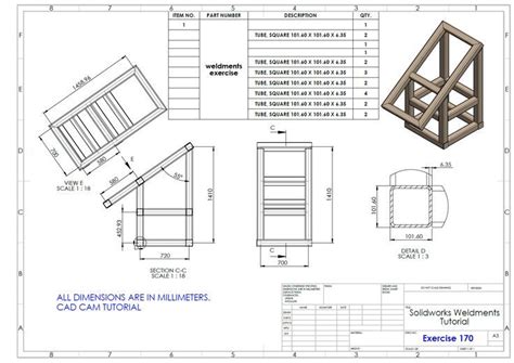 Solidworks Weldments Tutorial Exercise