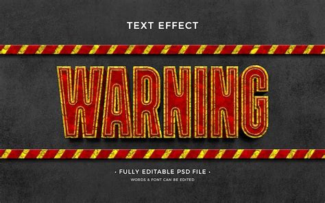 Premium Psd Warning Text Effect