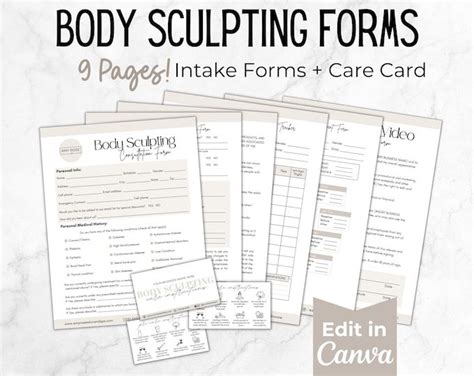 Esthetician Business Forms Starter Pack 2 Client Intake Health History