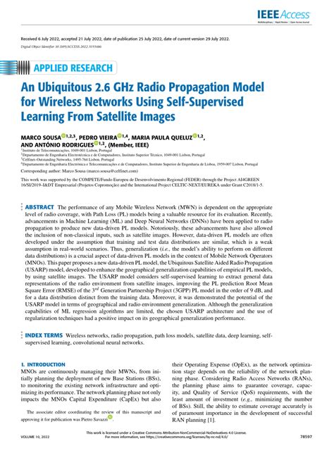Pdf An Ubiquitous 26 Ghz Radio Propagation Model For Wireless Networks Using Self Supervised