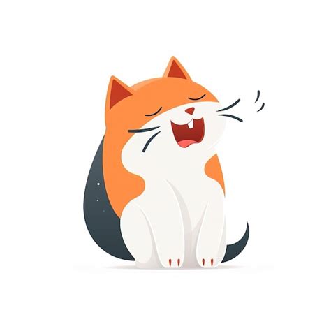 Premium Vector Simple Cute Embarrassed Cat Logo