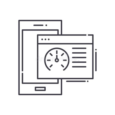 Page Speed Optimization Icon Linear Isolated Illustration Thin Line Vector Web Design Sign