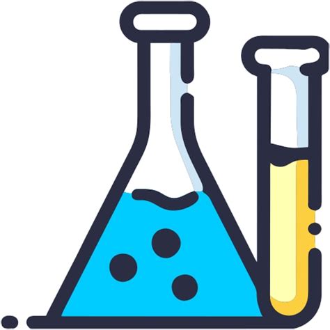 Premium Vector Test Tube Science Triangle Icon Broken Line