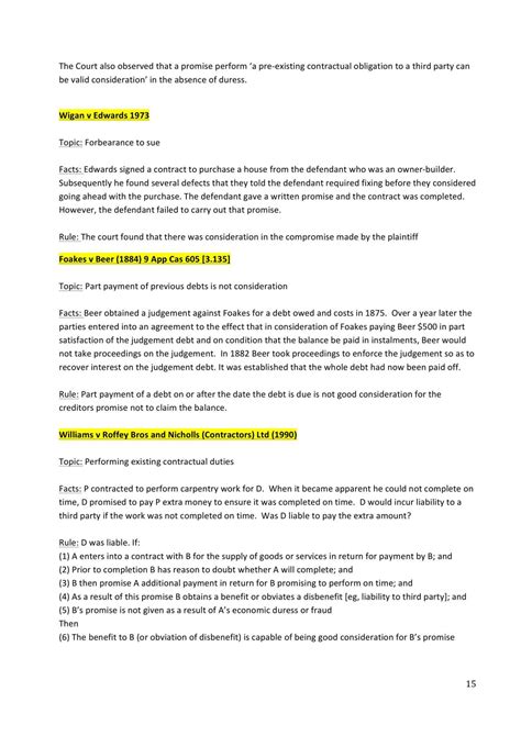 Private Law Contracts Unsw Notes Laws1150 Principles Of Private Law