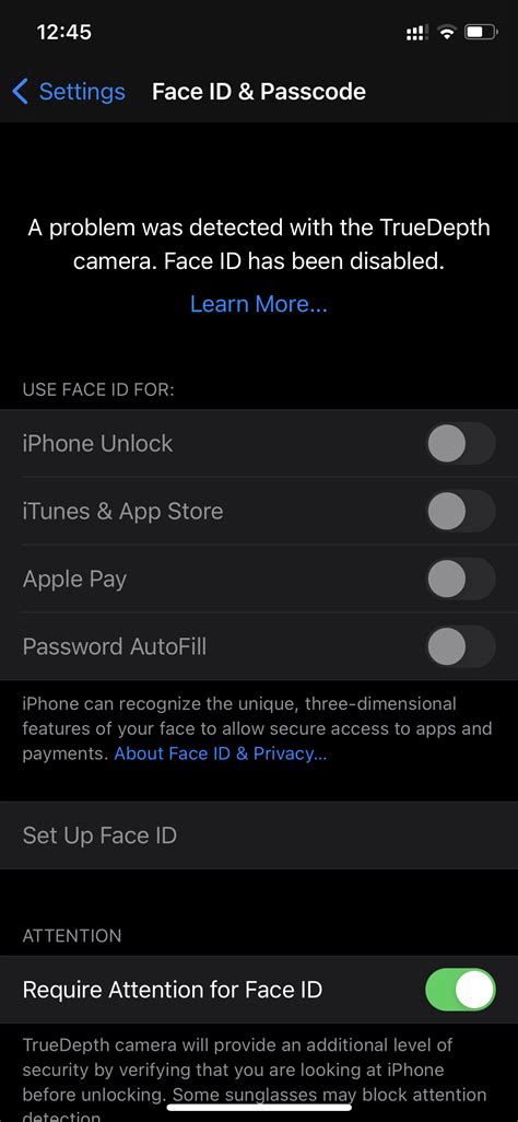 My Face Id Disable Apple Community