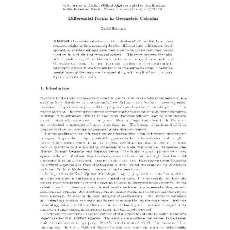 خرید و قیمت دانلود کتاب Differential Forms In Geometric Calculus ترب