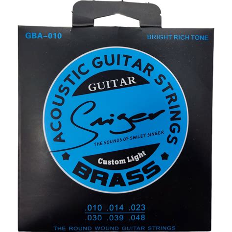 Smiger Gba 10 Acoustic Guitar Strings Custom Light Brass 010 048