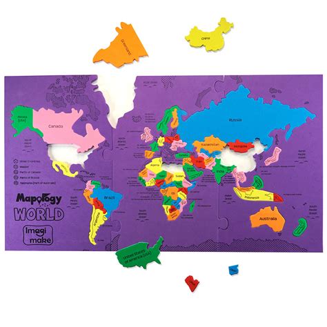 Mapology World Map Puzzle Educational Toys Imagimake