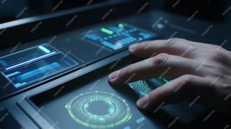 Premium Photo Generative Ai Fingerprint Scanning Biometric Authentication Cybersecurity And