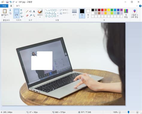 그림판으로 사진 이미지 간단하게 모자이크 하는 방법 네이버 블로그