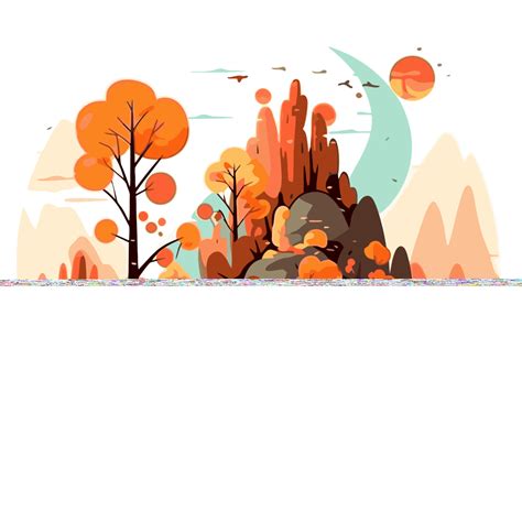가을 풍경 벡터 스티커 클립 아트 가을 풍경 그림 저예산 만화 상표 Png 일러스트 및 벡터 에 대한 무료 다운로드 Pngtree