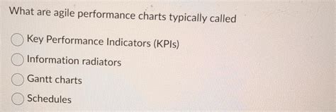 Solved What Are Agile Performance Charts Typically CalledKey Chegg Com