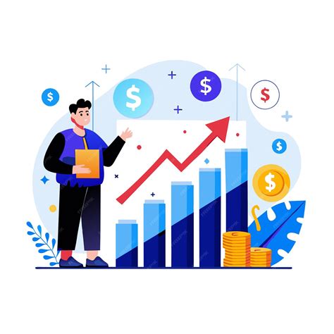 A Man Stands In Front Of A Chart That Says Financial Graphs Premium Ai Generated Vector