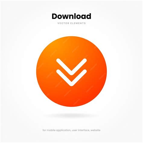 3d 다운로드 버튼 아이콘입니다 업로드 아이콘입니다 아래쪽 화살표 아래쪽 기호입니다 Ui Ux를 보려면 여기를 클릭하세요 프리미엄 벡터