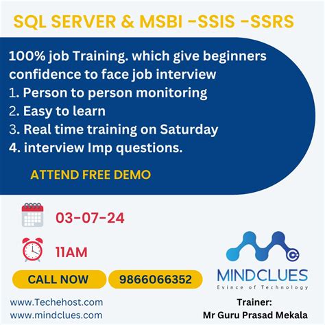 Mohan Surya Varma On Linkedin 🗓️ Msbi Ssis Ssrs Training Update 👨‍🏫 Trainer Mr Guru Prasad