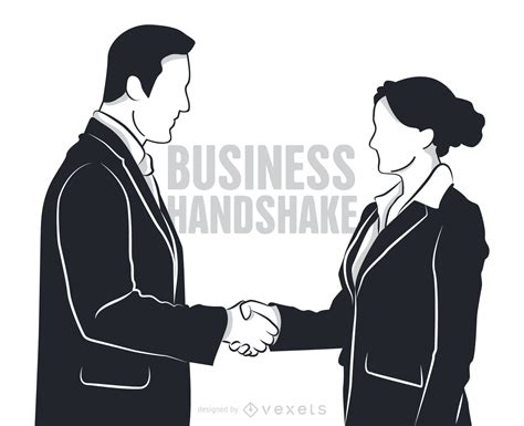 Man And Woman Shaking Hands Vector Download