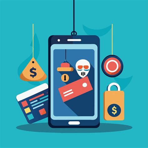 Mobile Phone Banking Scam Fraud Link To Steal Money Phishing Bait Website Or Online Crime Thief