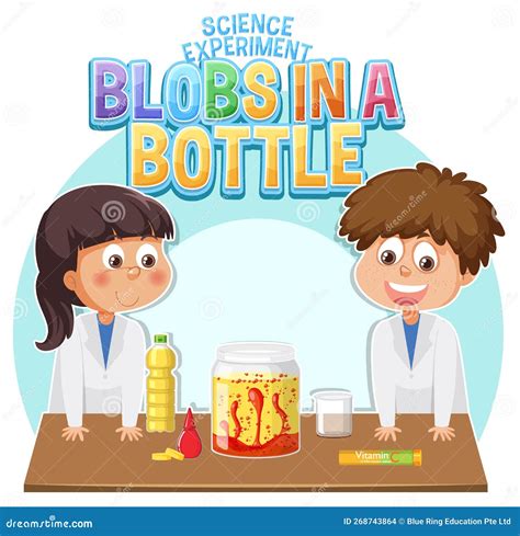 Blobs In A Bottle Science Experiment Stock Vector Illustration Of Design Natural 268743864