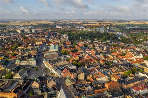 Download Aerial Viewof Lund Sweden Wallpaper