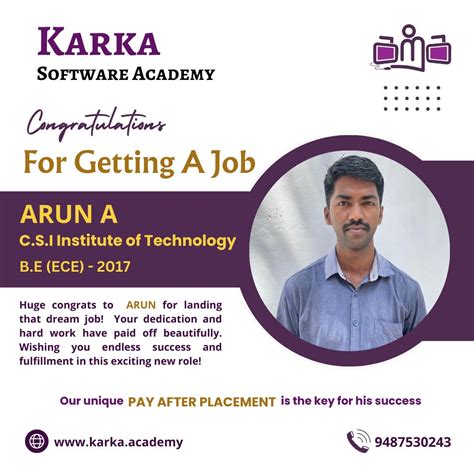 Karka Software Academy On Linkedin Newbeginnings Careersuccess Congratulations