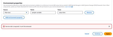 Amazon Web Services Elastic Beanstalk Securitygroups Configuration Error Value Exceeds The