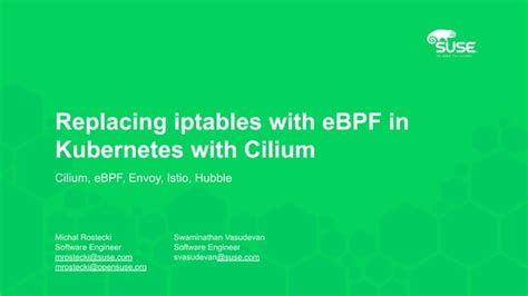 Replacing Iptables With Ebpf In Kubernetes With Cilium Ppt