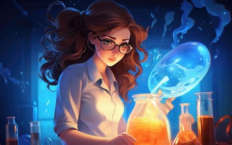 Premium Ai Image Curious Young Scientist In Action