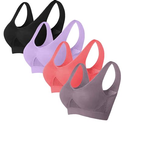 Aoksee Plus Size Comfy Bras For Women Wirefree Bra Push Up Bras