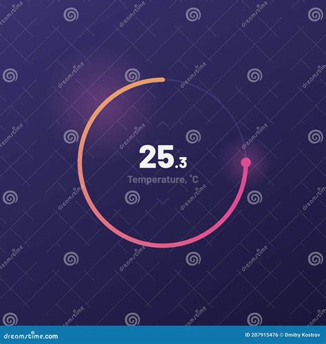 Control Knob Used For Regulating UI And UX Kit Stock Illustration