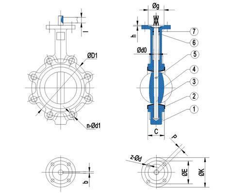 Durable Ptfe Coated Lug Butterfly Valve Tfw Valve