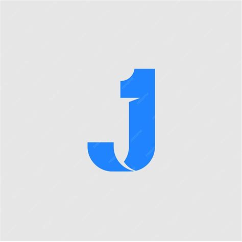 Premium Vector A Blue Letter J With A White Background