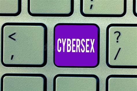 Conceptual Hand Writing Showing Cybersex Business Photo Text Sexual Arousal Using Computer