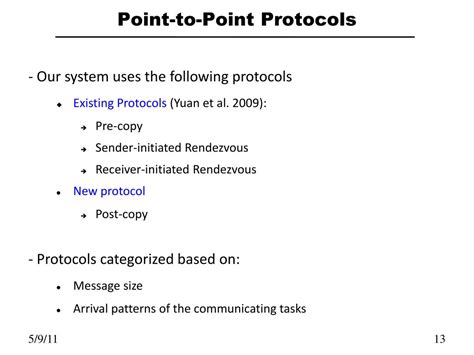 PPT Profile Guided MPI Protocol Selection For Point To Point Communication Calls PowerPoint