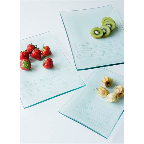 Premier Housewares Large Rectangular Glass Plate Clear Glass