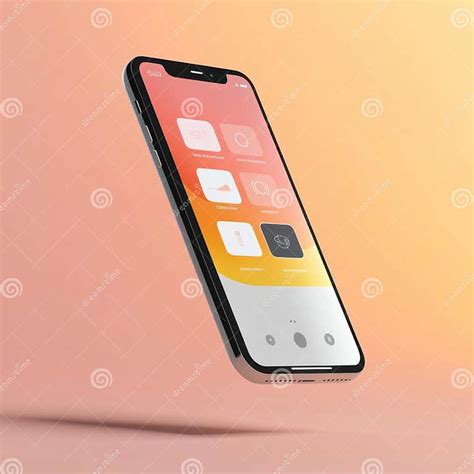 Mobile App Interface Design With Vibrant Gradient Background Stock Illustration Illustration