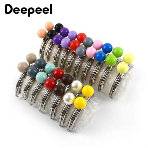 Deepeel 실버 가방 핸들 바느질 브래킷 10 개 85cm 20mm 컬러 비드 지갑 프레임 키스 걸쇠 Diy 수제
