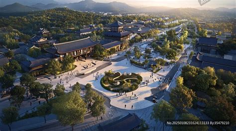 Ai创作图文旅小镇效果图 武仙古城效果图 儒家文化古韵小镇 文旅景区设计 文旅项目建筑设计 诗经里特色小镇 城市旅游文化综合体 文旅小镇鸟瞰图