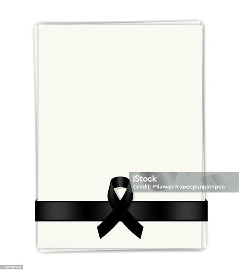 검은 존경 리본과 종이 배경 배너와 애도 기호를 조롱 휴식 평화 장례 카드 벡터 일러스트 Charitable Foundation